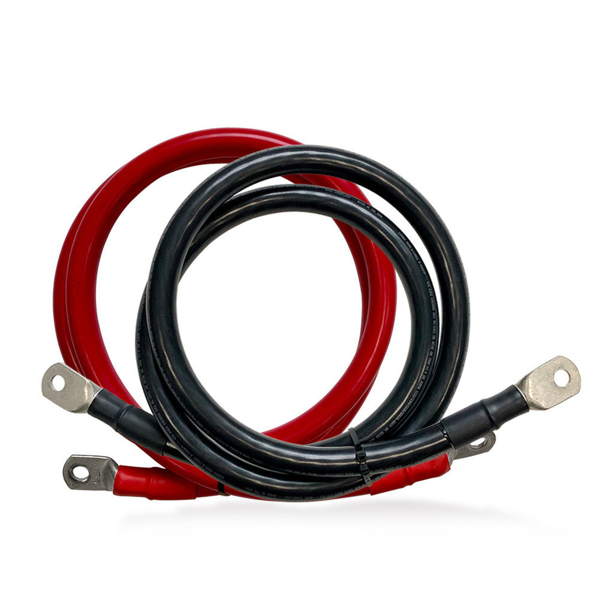 Battery Inverter Cables 5 ft 2/0 AWG for 3/8 in Lugs | Renogy Solar ...